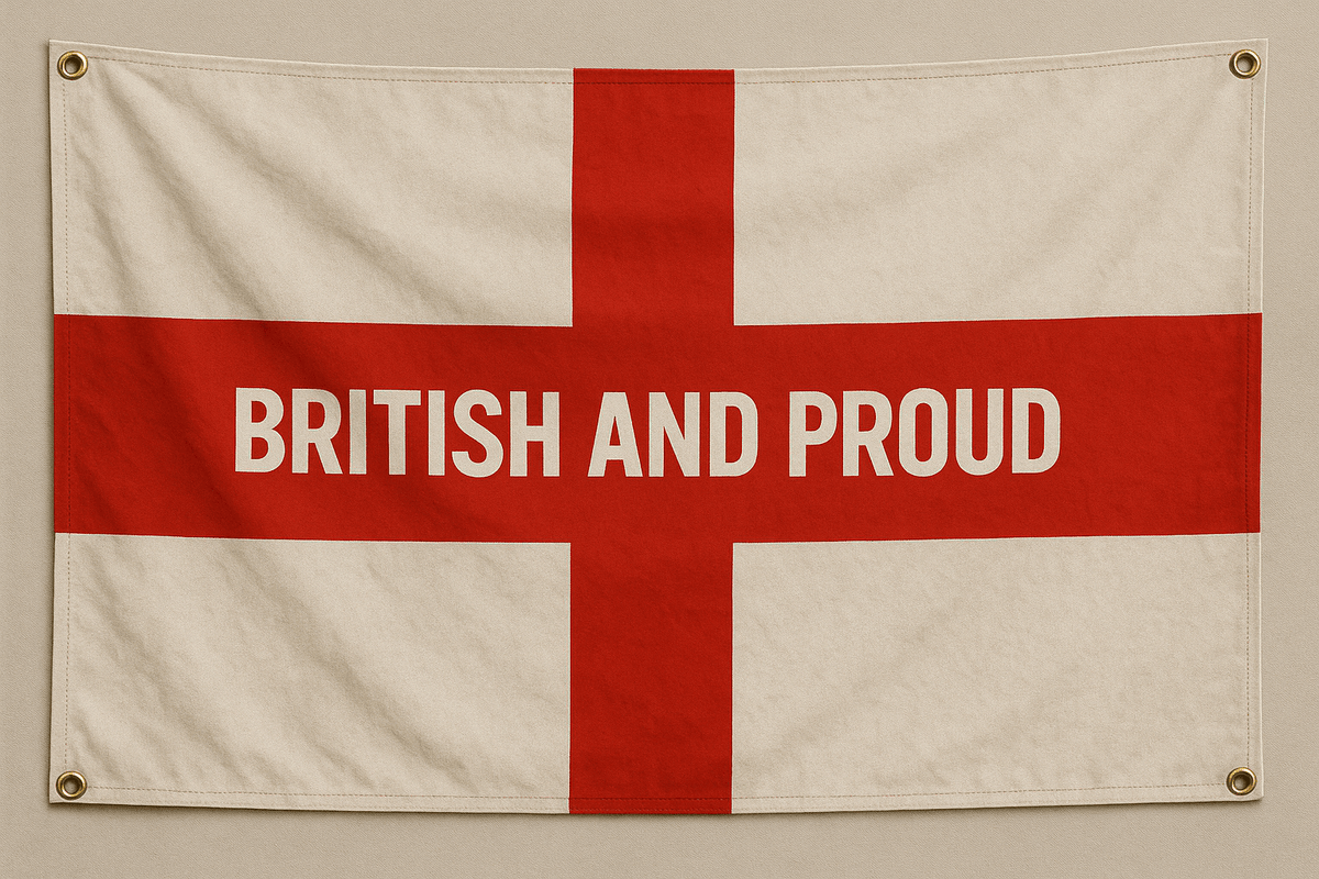 British & Proud – St George’s Cross Flag (8ft x 4ft) – Feather Flags ...